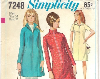 Simplicity 7000 Pant-dress, Jumpsuit, Sizes 16, 60s Sewing Pattern ...