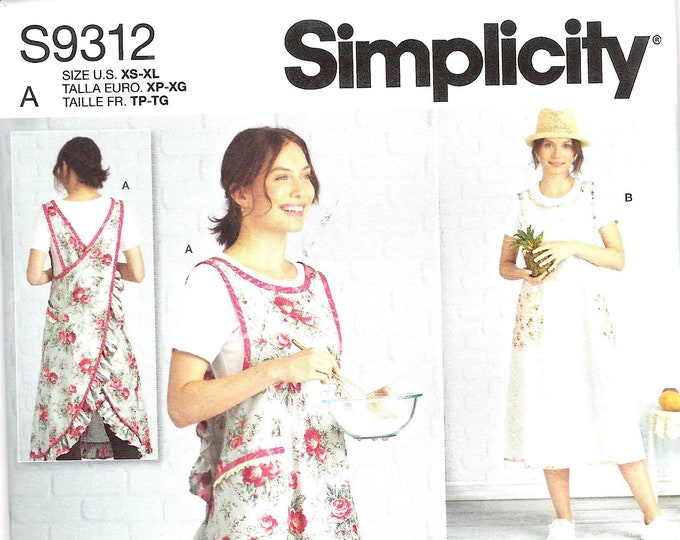 Simplicity S9312 Aprons Sewing Pattern for Women, Wraparound Apron in ...