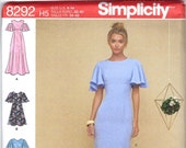 Misses' Dress With Flutter Sleeves Simplicity 8292 - Etsy