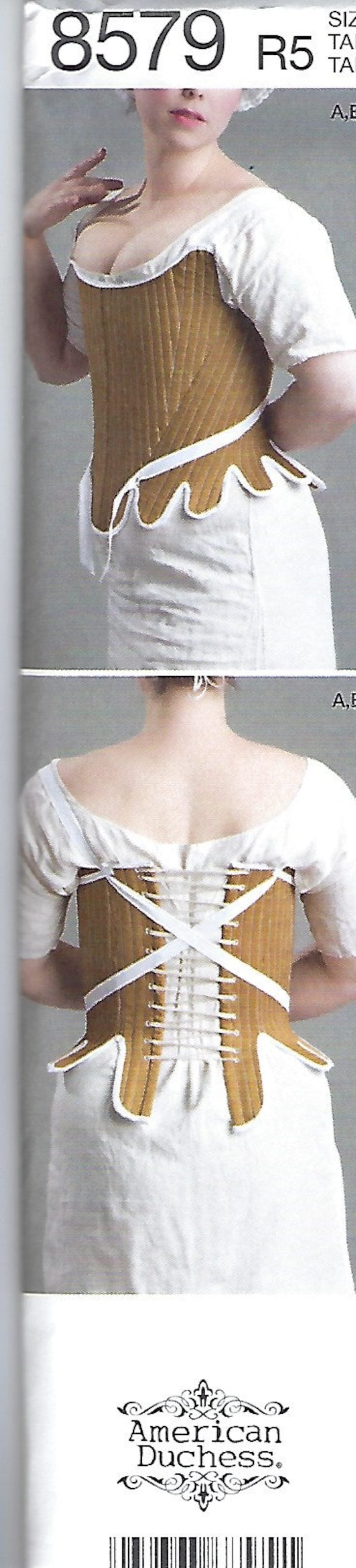 Simplicity 8579 Sewing Pattern 18th Century Costume Corset - Etsy
