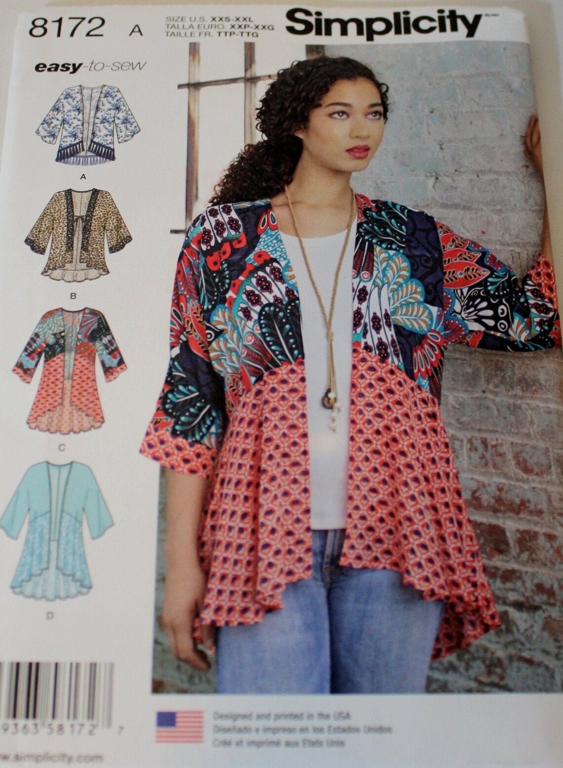 Simplicity 8172 Misses' Kimonos Sewing Pattern UNCUT - Etsy