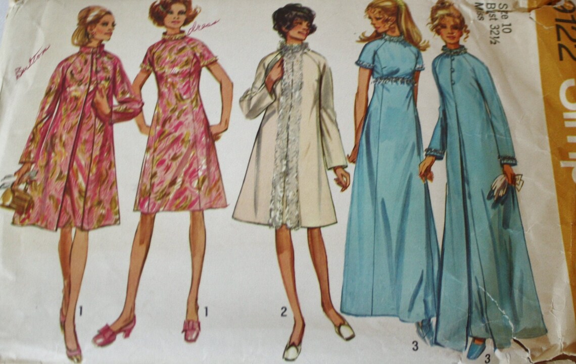 Simplicity 9122 Misses DRESS AND COAT in Two Lengths. Sizes | Etsy