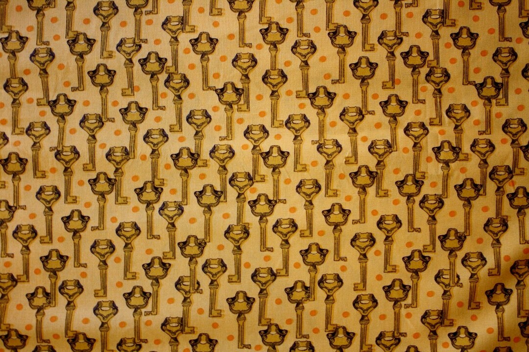 Quilter's Fabric Keys Print Quilting 100% Cotton Secret Garden Top ...