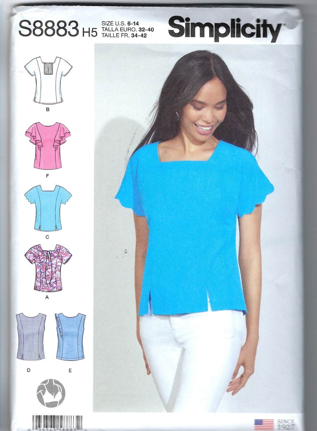 Simplicity S8883 Misses Top Sewing Pattern, UNCUT - Etsy