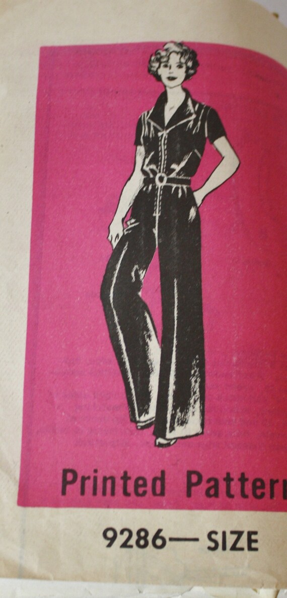 70s Jumpsuit Pattern Mail Oder Vintage Sewing Pattern 9286 - Etsy