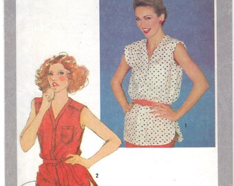 70s Unlined Jacket, Top, Skirt and Pants Sewing Pattern, Simplicity ...