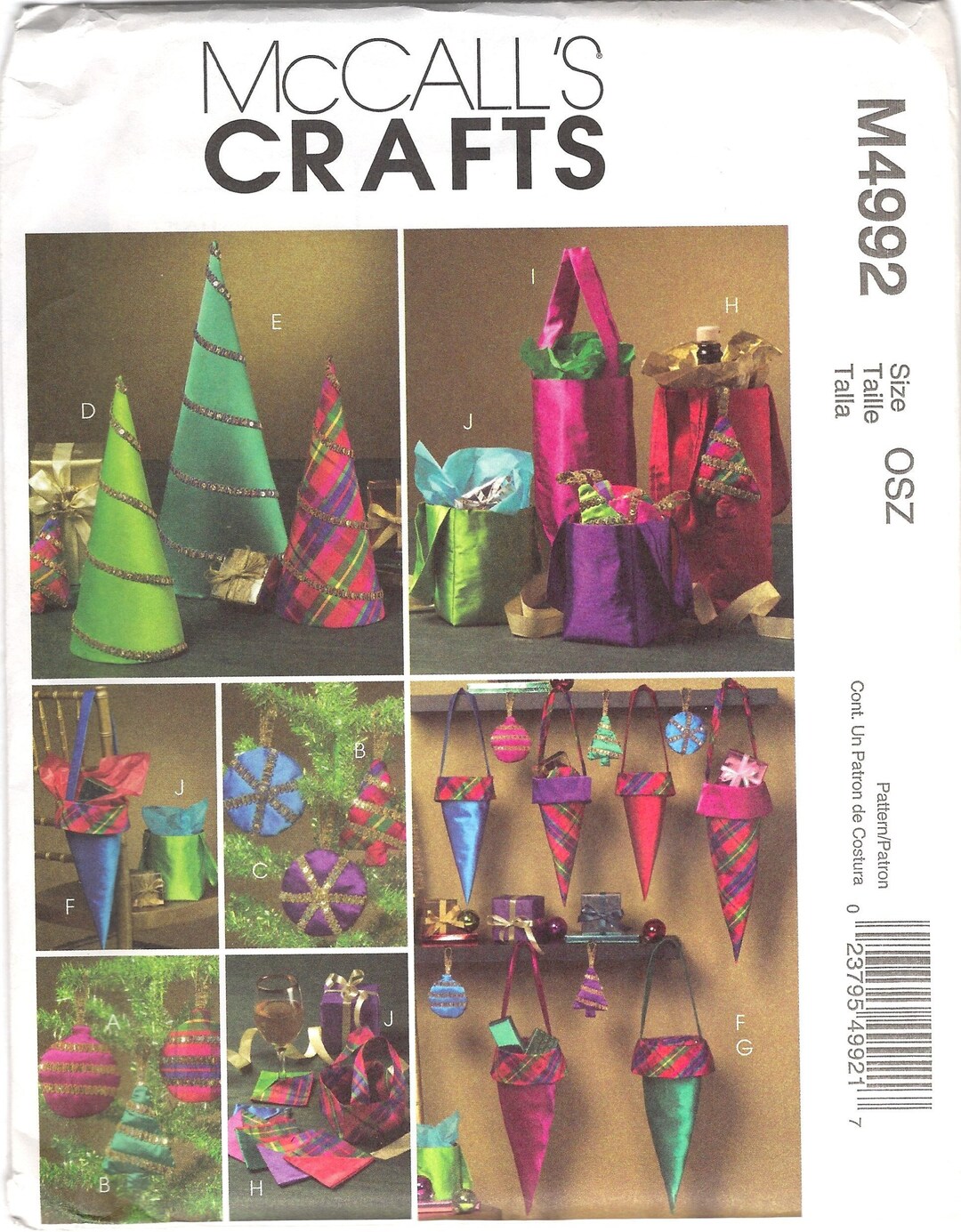 Mccalls M4992 Crafts Pattern M4992 Christmas Gifts and Ornaments Sewing ...