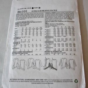 Butterick B6101, Pullover Tunic Top Sewing Pattern - Etsy