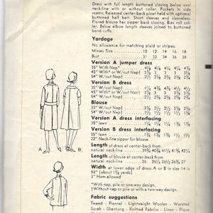 1960's Vogue 5792 Maternity Dress Jumper & Blouse, Sz 14 Bust 34 - Etsy