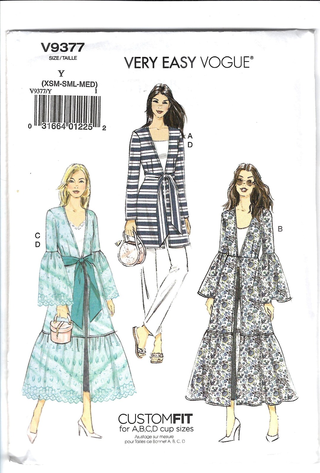 Vogue V9377 Jacket and Belt Sewing Pattern, UNCUT - Etsy