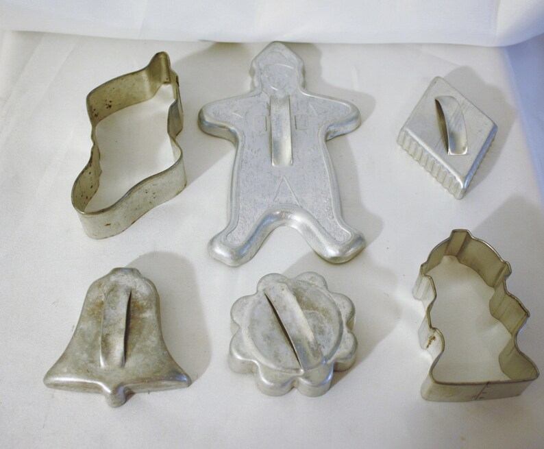 Vintage Christmas Metal Cookie Cutters Gingerbread Man | Etsy