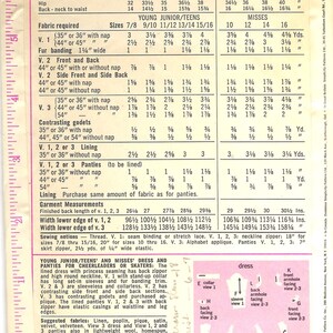 1970s Cheerleading and Ice Skating Dress Pattern, Simplicity 9645 ...