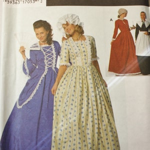 Costume Sewing Pattern Simplicity 9713 Misses Victorian Puritan Dress ...
