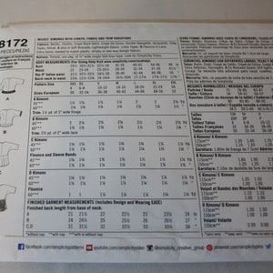 Simplicity 8172 Misses' Kimonos Sewing Pattern, UNCUT , Size XXS-XXL - Etsy