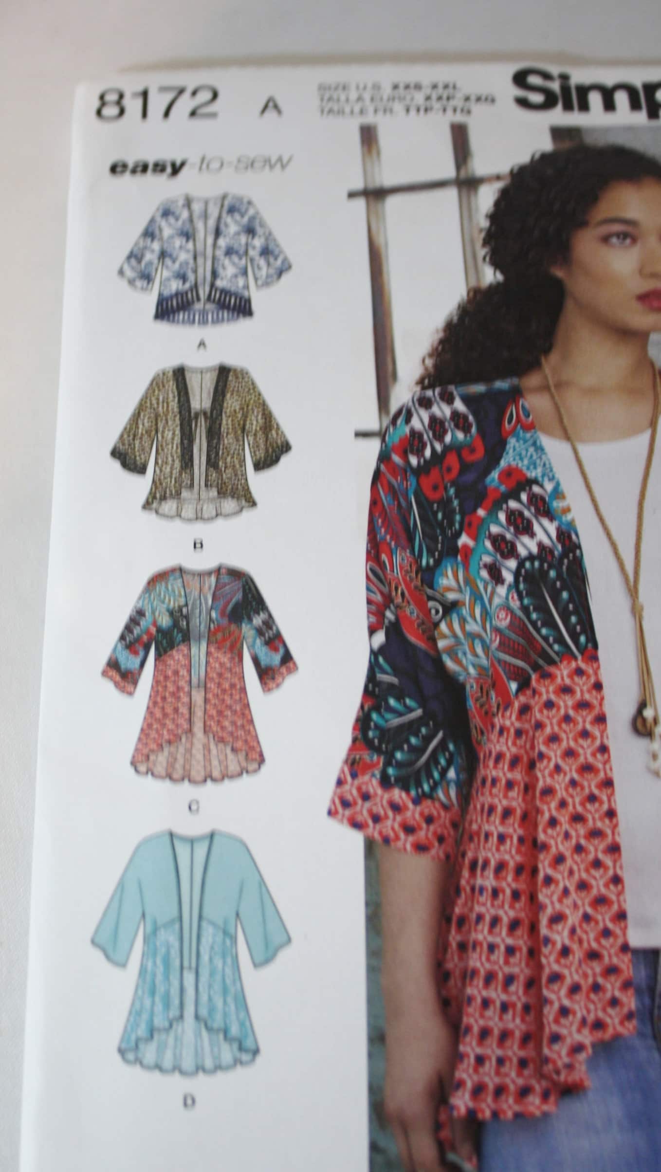 Simplicity 8172 Misses' Kimonos Sewing Pattern UNCUT - Etsy