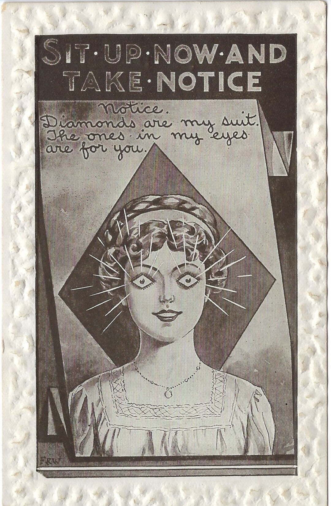 Sit up Now and Take Notice Diamonds Posted Feb 14 1911 - Etsy