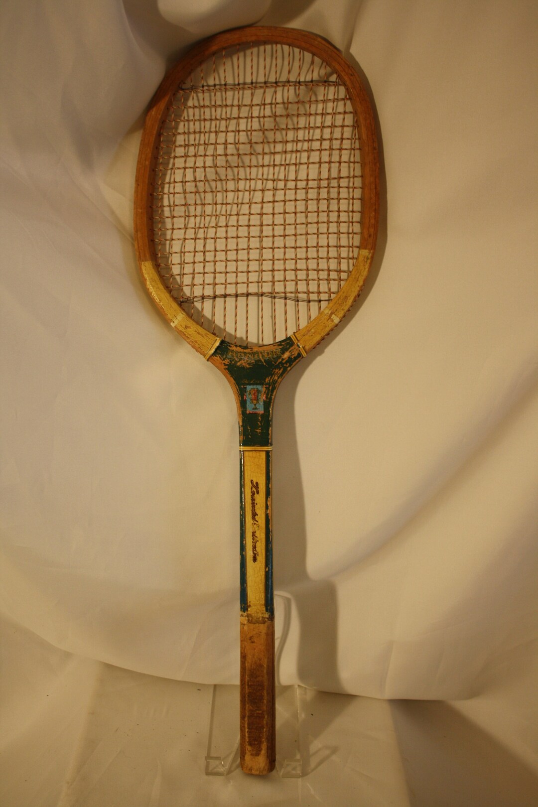 Vintage Wood Tennis Racquets, Regent Honour Green Wooden Rackets Tennis ...