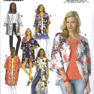 Butterick B6176 Sewing Pattern for Misses Open Front Kimono Jacket ...