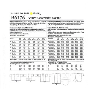Butterick B6176 Sewing Pattern for Misses Open Front Kimono Jacket ...