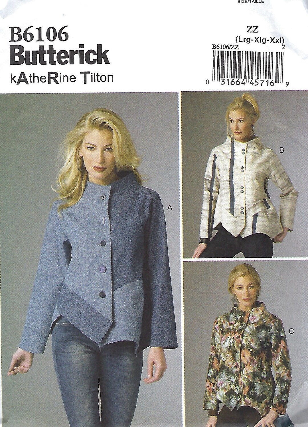 Butterick B6024 Sewing Pattern for Misses Loose Fitting Unlined Jacket ...