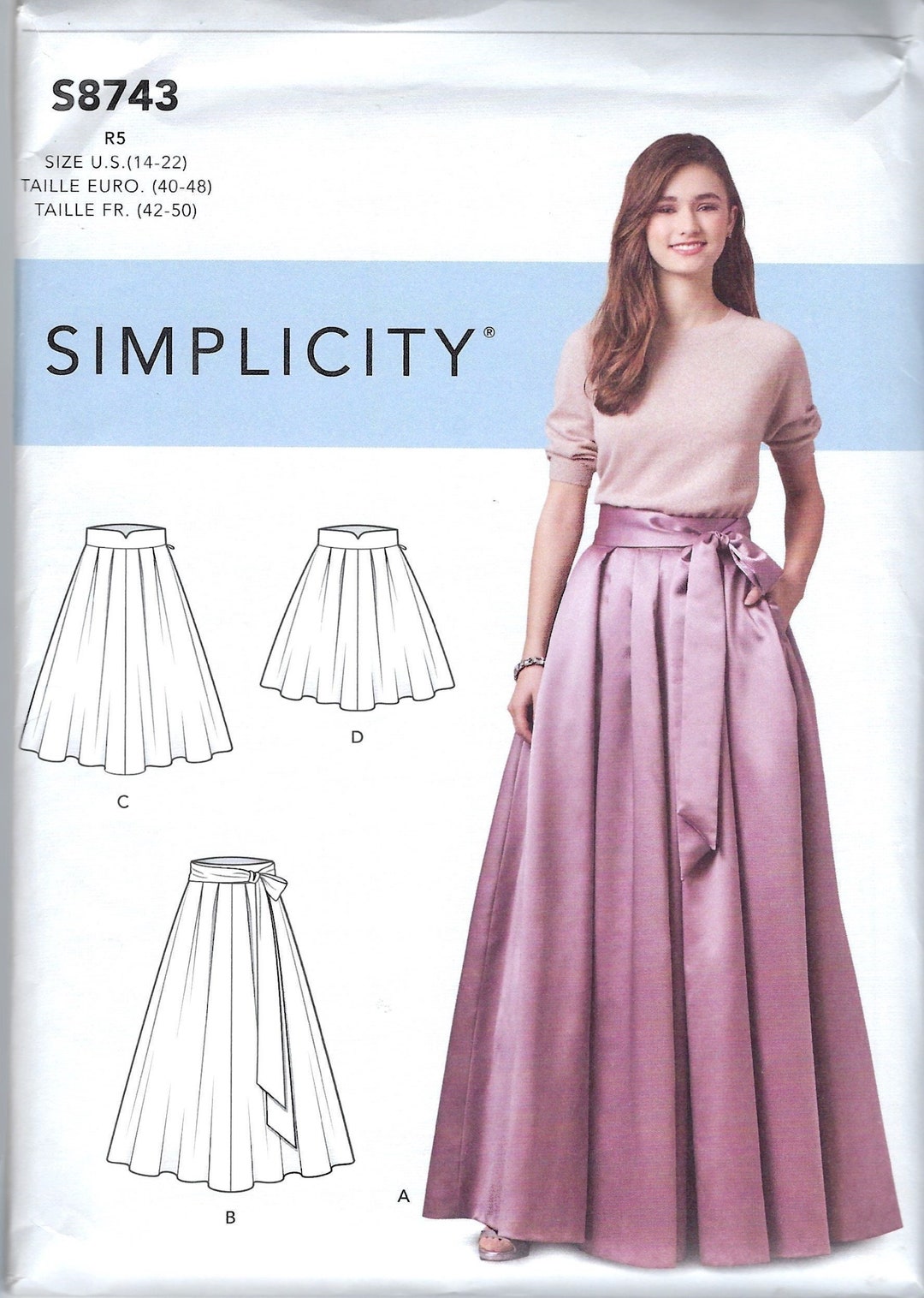 Misses' Pleated Skirt in 4 Lengths- Simplicity S8743 Sewing Pattern ...