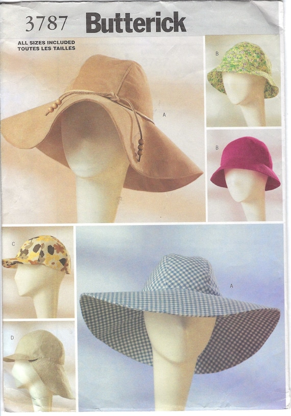 Butterick 3787 Misses Hat Sewing Pattern One Size Uncut OOP - Etsy