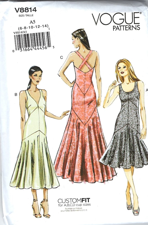 VOGUE V8814 Strappy Dress Sewing Pattern Uncut - Etsy
