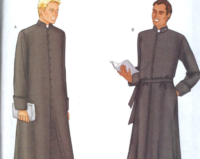 Butterick Pattern 6844 Priest Clergy Cassock Church Robe Uncut NEW - Etsy