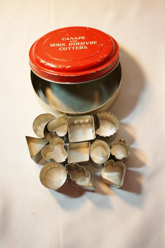 Canapé and Hors D'oeuvre Cutters in Original Tin 12 to | Etsy