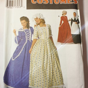 Costume Sewing Pattern Simplicity 9713 Misses Victorian Puritan Dress ...