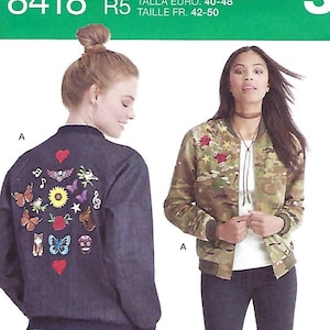 Simplicity 8418 Womens Lined Bomber Jacket Sewing Pattern UNCUT - Etsy
