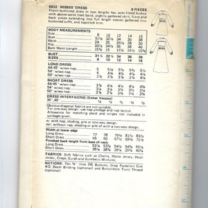 70s Butterick 6832 Dress Sewing Pattern by Daniel Hechter, Sz 8 Bust 31 ...