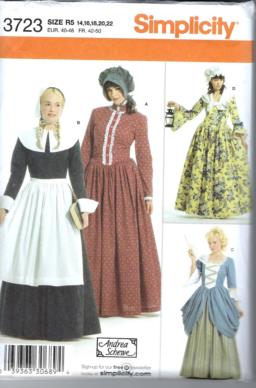 Simplicity 3723 Costume Sewing Pattern, Size 14-22, Uncut - Etsy