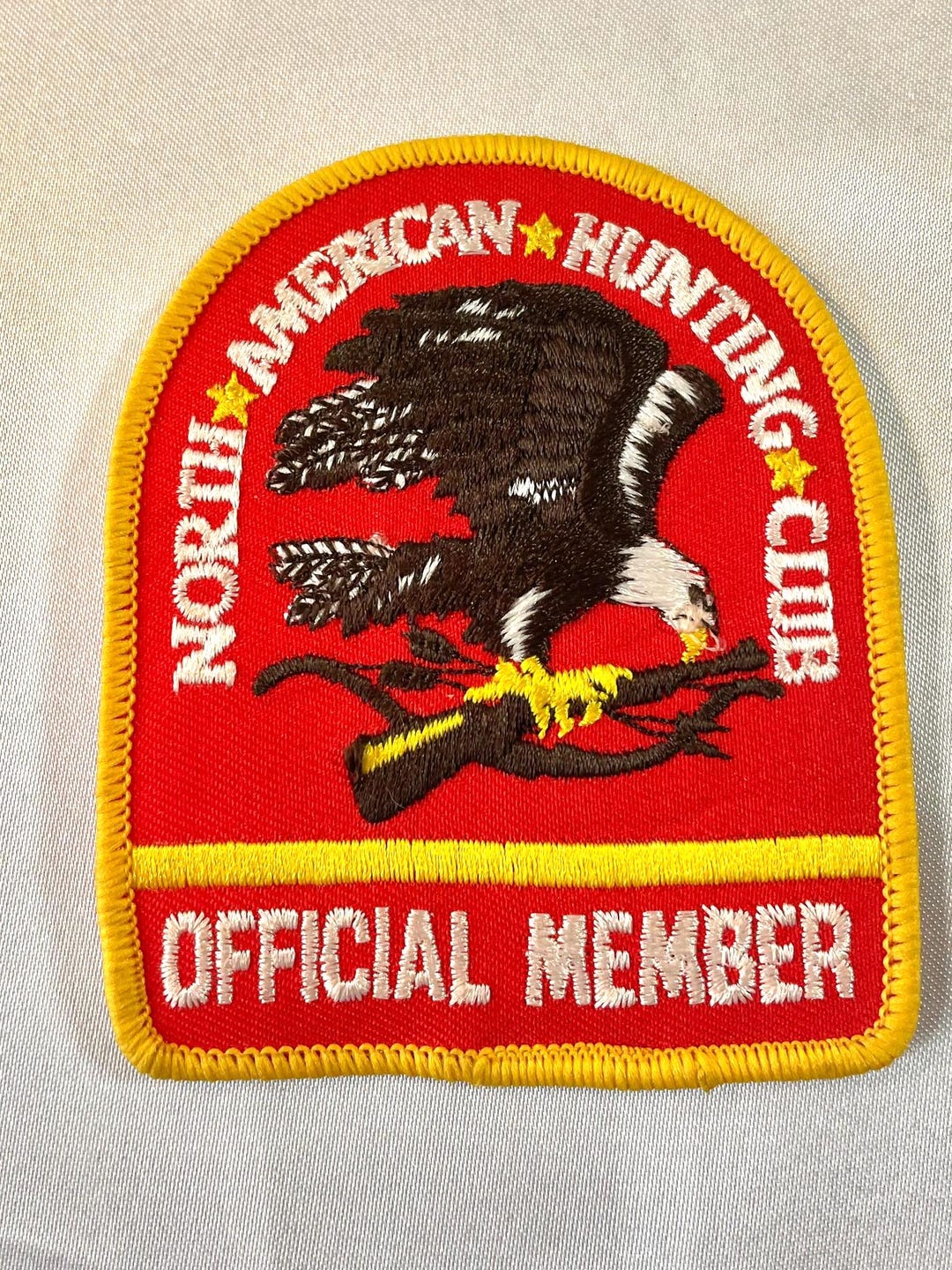 Vintage North American Hunting Club Official Member Jacket Patch Eagle ...