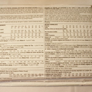 Costume Sewing Pattern Simplicity 9713 Misses Victorian Puritan Dress ...