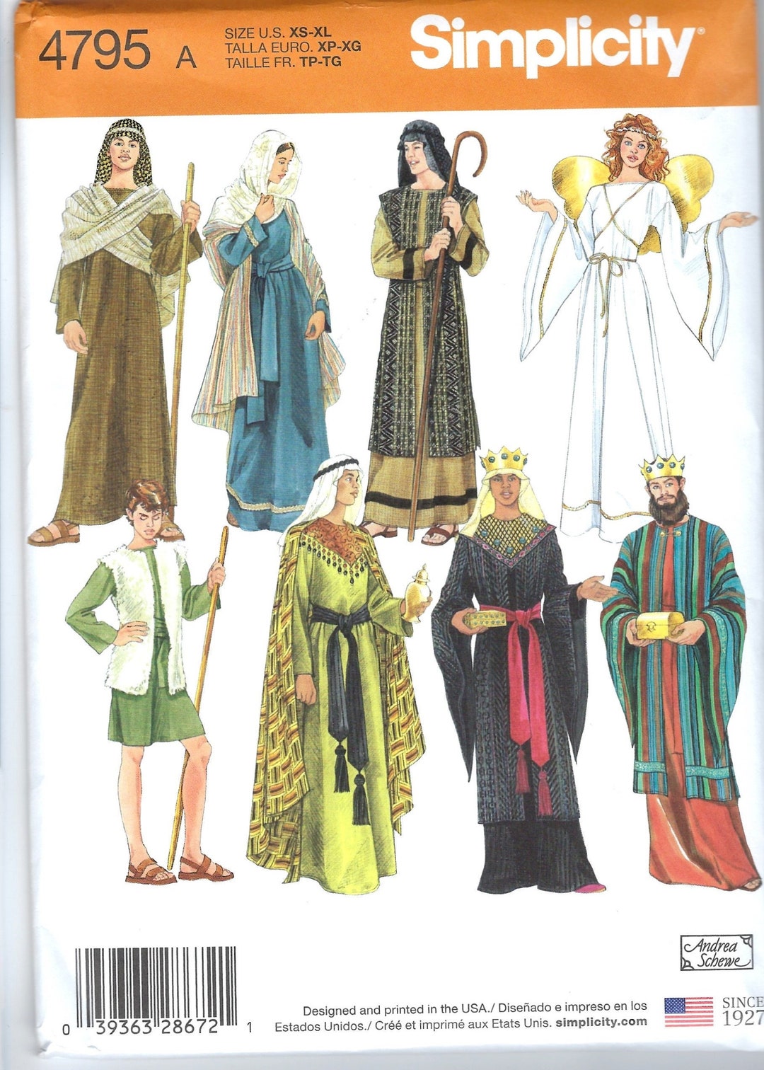 Adult Nativity Costumes, Easter, Passion Play - Simplicity Sewing ...