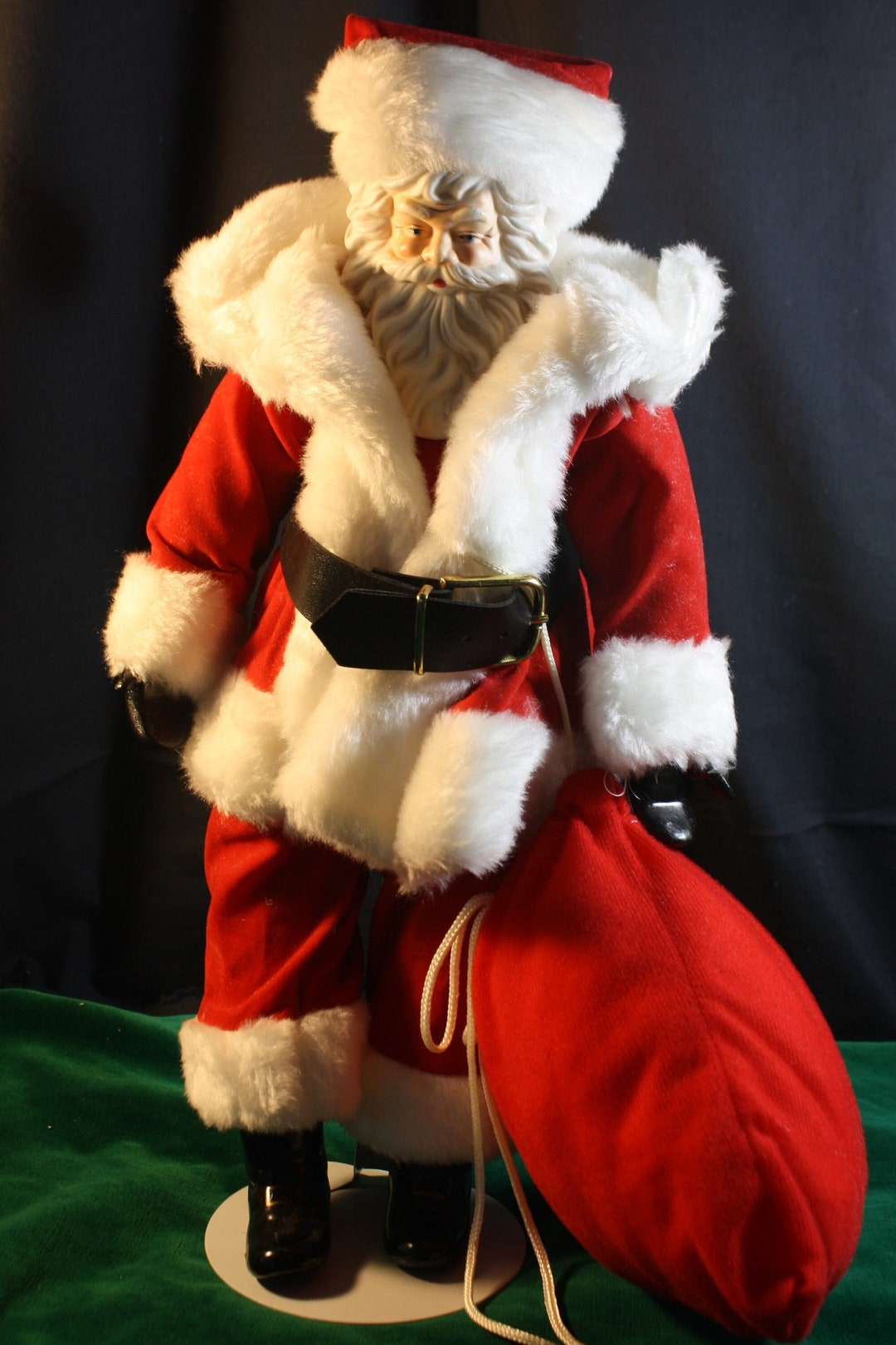 80s Soft Body Santa With Porcelain Face, 16" Tall - Etsy