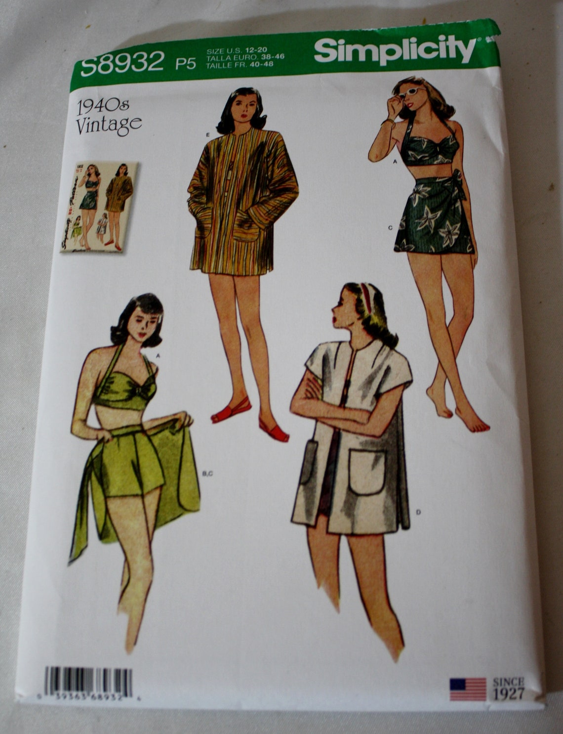 Simplicity S8932 Re-issue 1940s Simplicity 1302 Bathing | Etsy