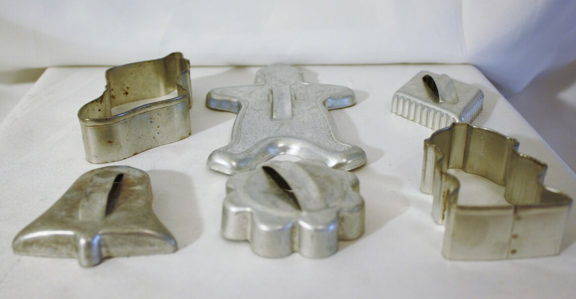 Vintage Christmas Metal Cookie Cutters Gingerbread Man | Etsy