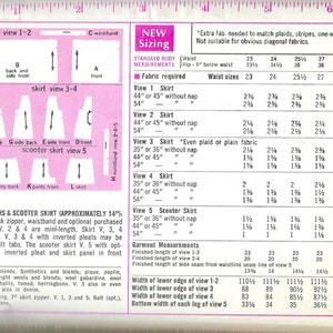 70s Miss Skirts in Two Lengths Sewing Pattern, Scooter Skirt ...
