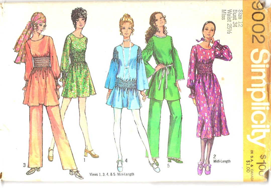 Simplicity 9002 Dress and Pants Pattern, Bust 34, Uncut - Etsy