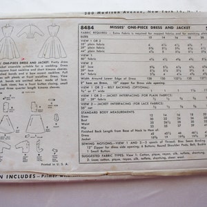 Simplicity 8484 Dress and Jacket Sewing Pattern, Wedding Bridal Gown ...