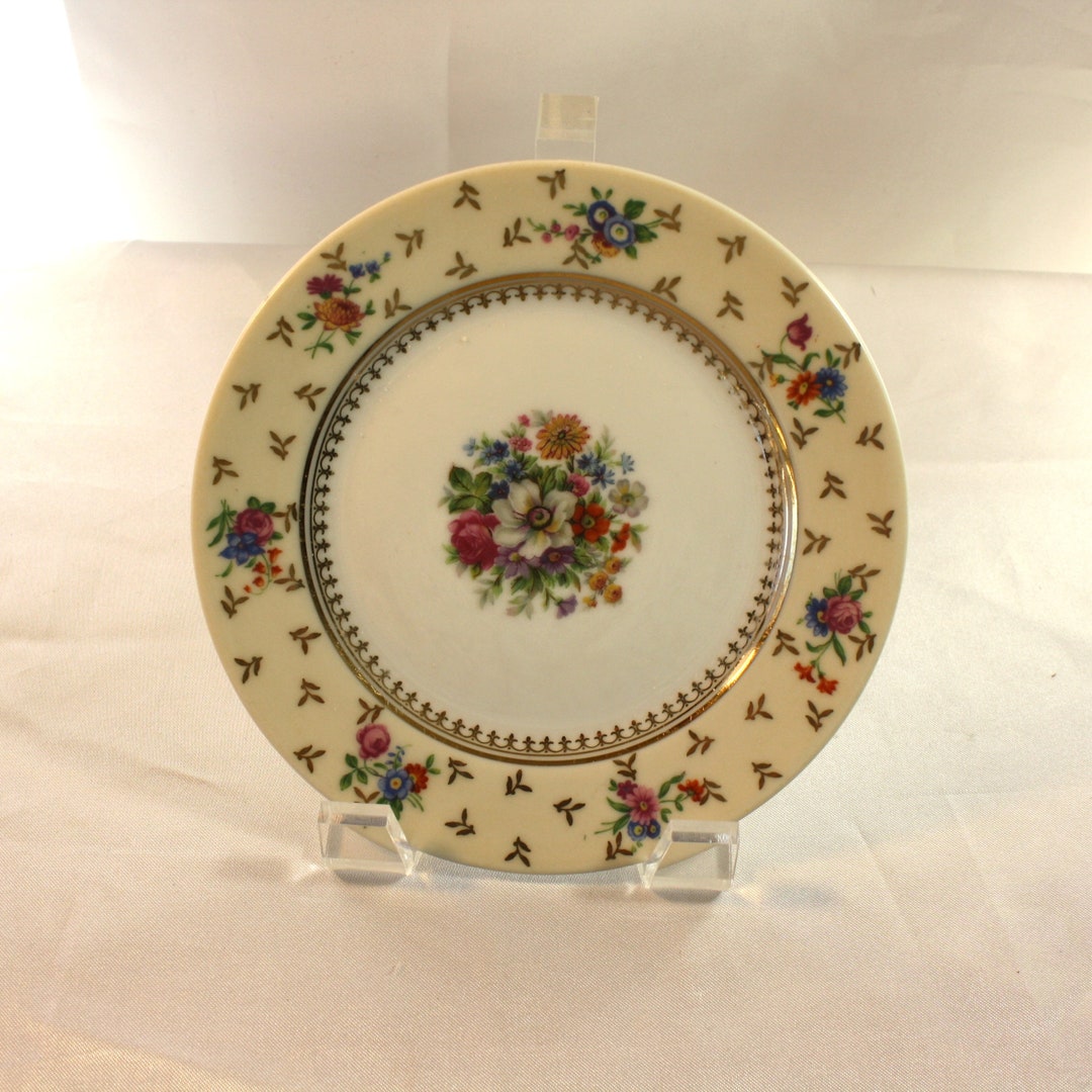 Carousel by Raynaud Fine China Gold Leaves, Floral Sprays Rim and ...