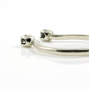 Open Design Ring With Rough Diamonds - 14K Gold Two Stone Ring - Dual ...