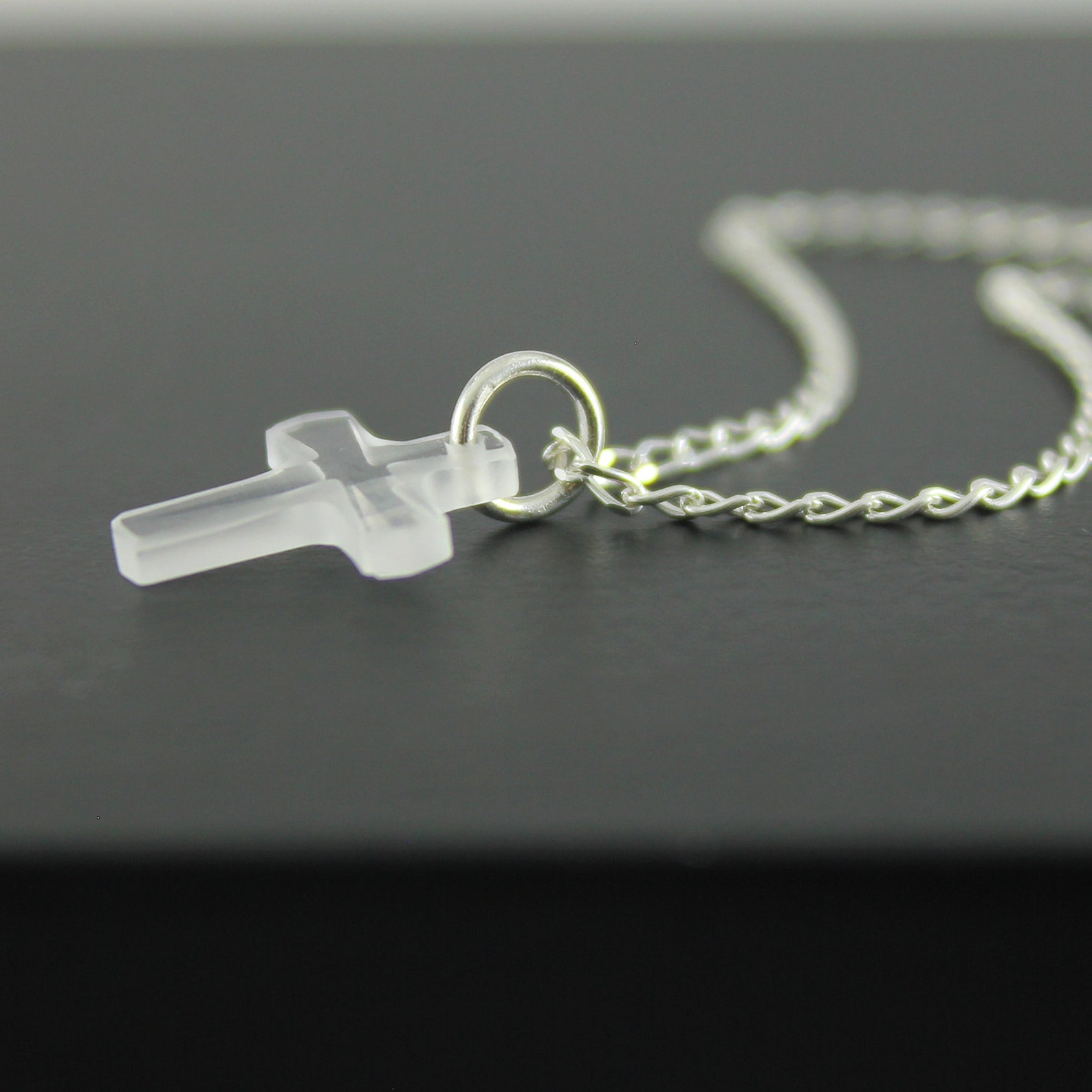Swarovski Cross Necklace Sterling Silver Small Crystal Clear - Etsy