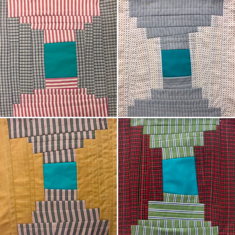 Improv Courthouse Steps Baby Quilt - Etsy