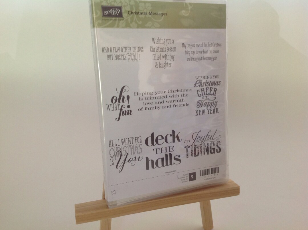 Stampin up Christmas Messages Stamp Set of 9 - Etsy