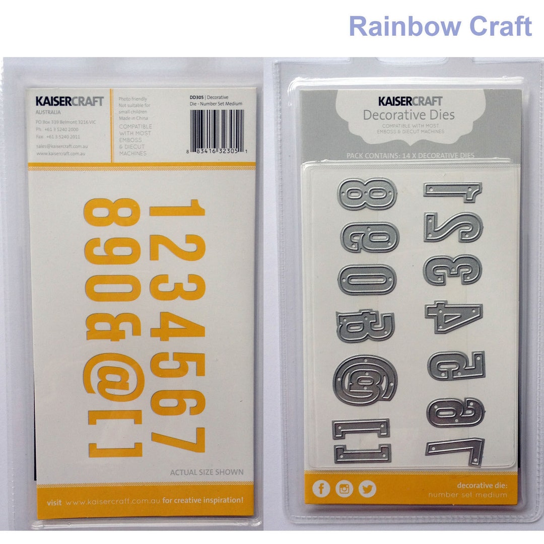 Kaisercraft Decorative Die Number Set Medium - Etsy