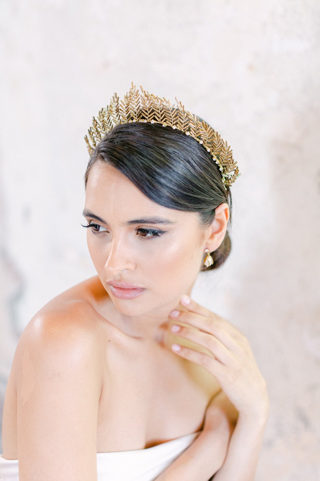 FERN | Beaded Halo Crown - Etsy