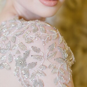 RENOIR | Luxury Crystal Rose Wedding Cape, Bridal Cape, Bridal ...